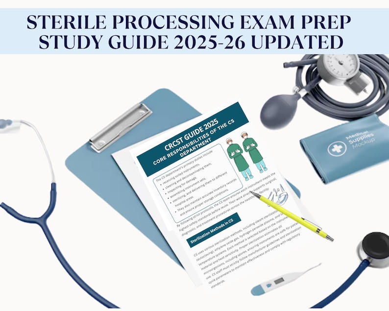 CRCST & CBSPD Exam Study Guide 2025: Sterile Processing Tech Notes (PDF ...