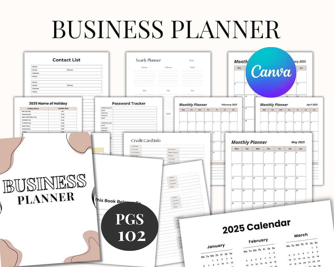 Business Planner Digital Download – Small Business Organizer for ...