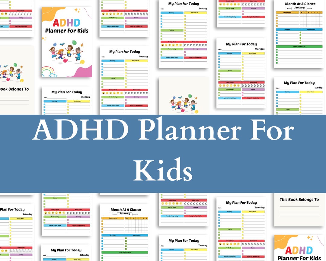 ADHD Planner for Kids | Printable Focus & Routine Chart | Daily ...
