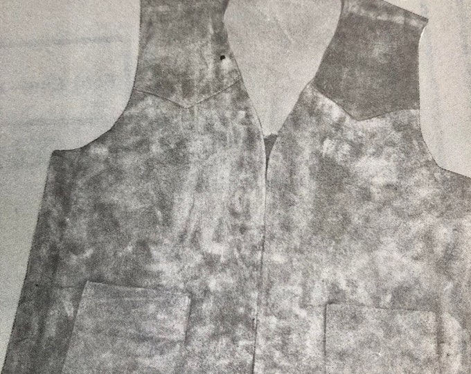 Vintage Sewing Pattern Tandy Leather Men's Vest Pattern - Etsy