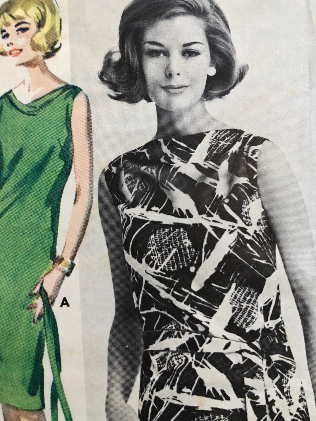 1960's 1-2-3 Shift Sewing Pattern Butterick 2627 Bust - Etsy