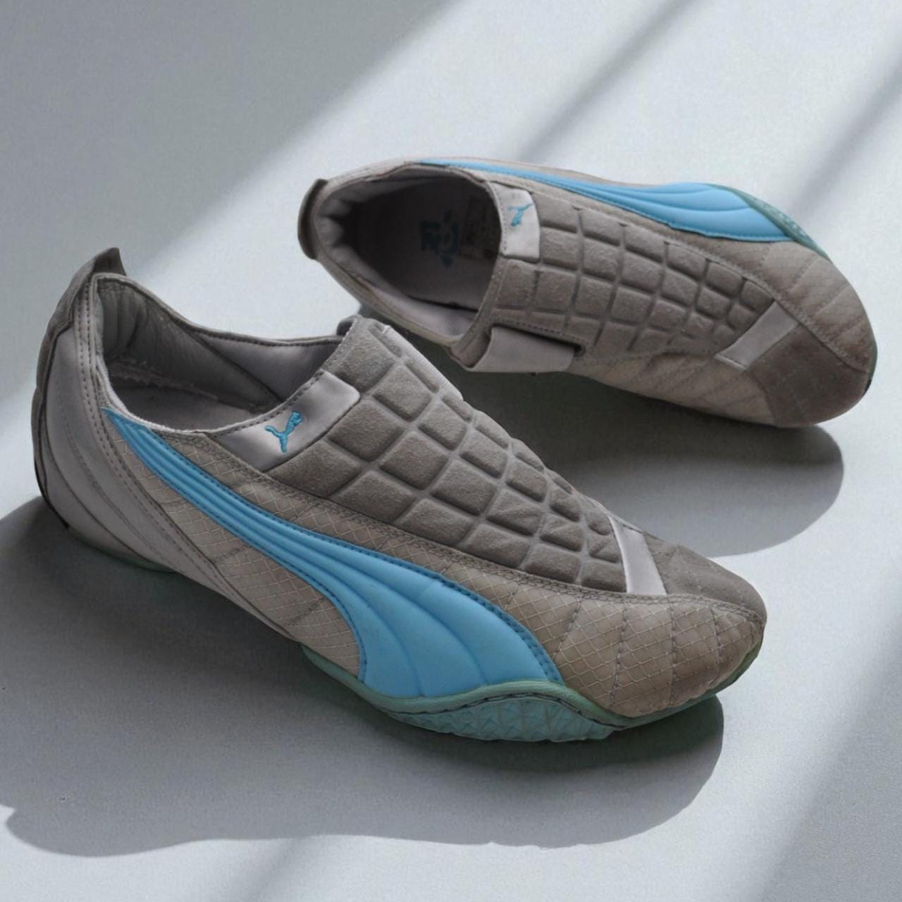Vintage Puma Uke Bubble Trainers, Grey & Turquoise, Y2K, UK 8/9 - Etsy
