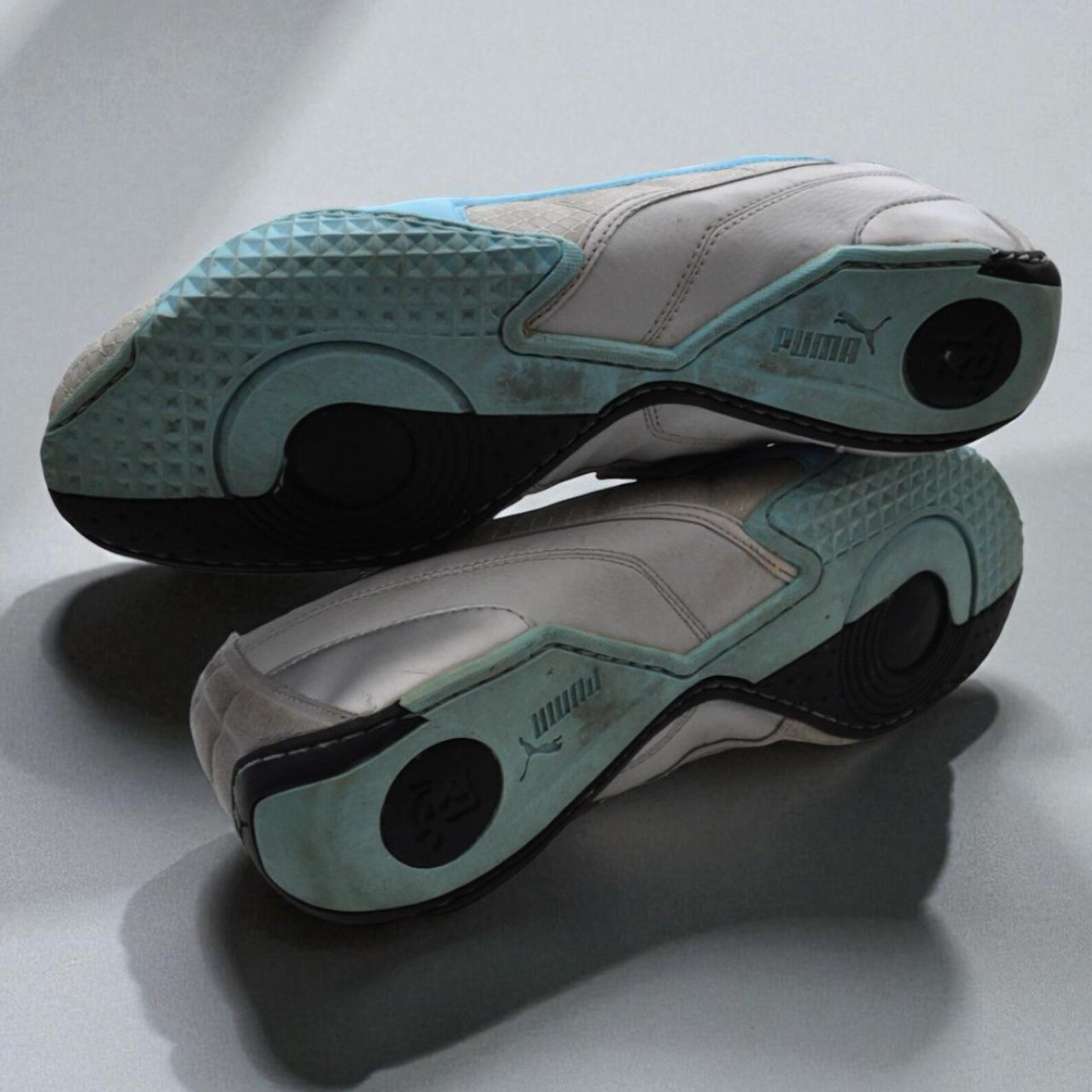 Vintage Puma Uke Bubble Trainers, Grey & Turquoise, Y2K, UK 8/9 - Etsy