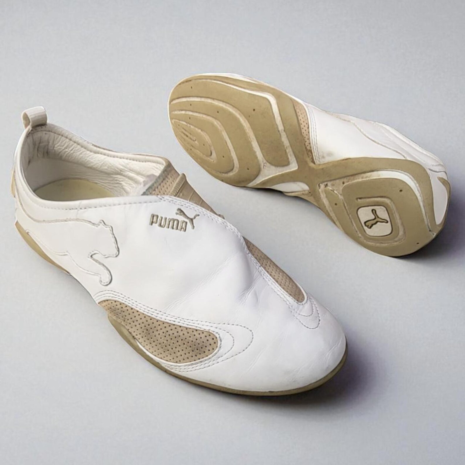 Rare Puma Y2K Vintage Trainers – White / Cream – UK 6.5 / EU 40 - Etsy