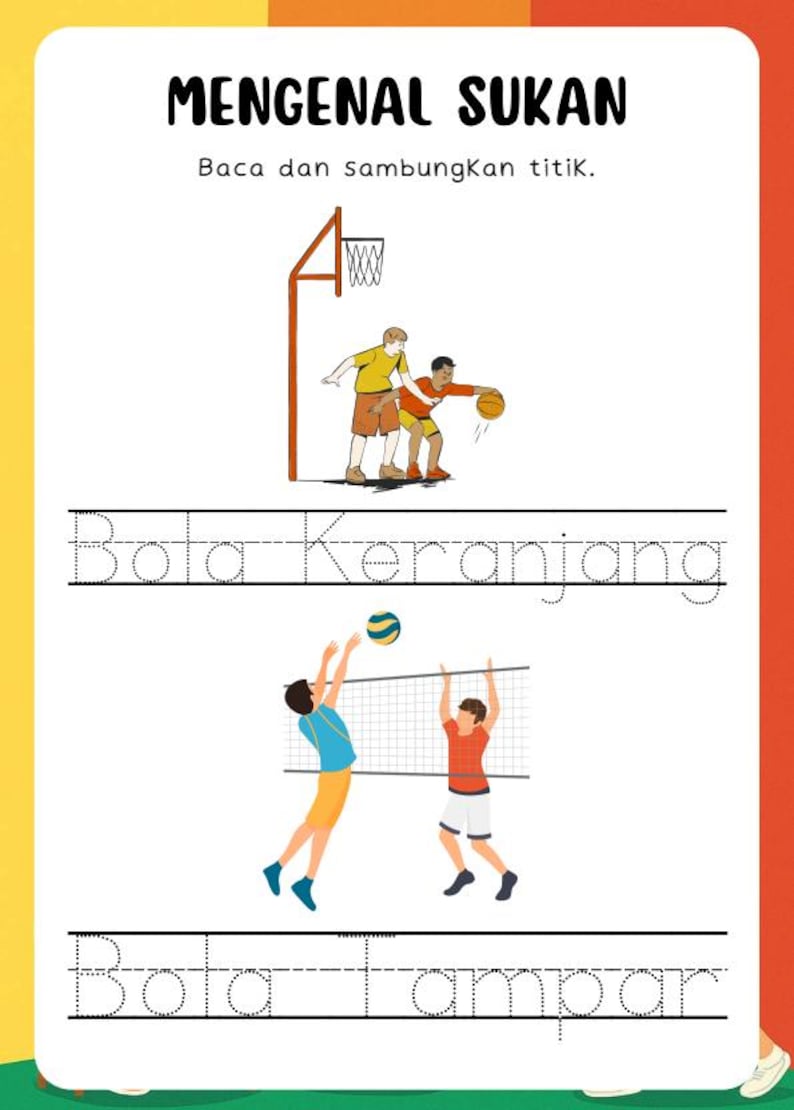 Kids Sports Activity Book | Printable Learning Worksheets for Preschool ...