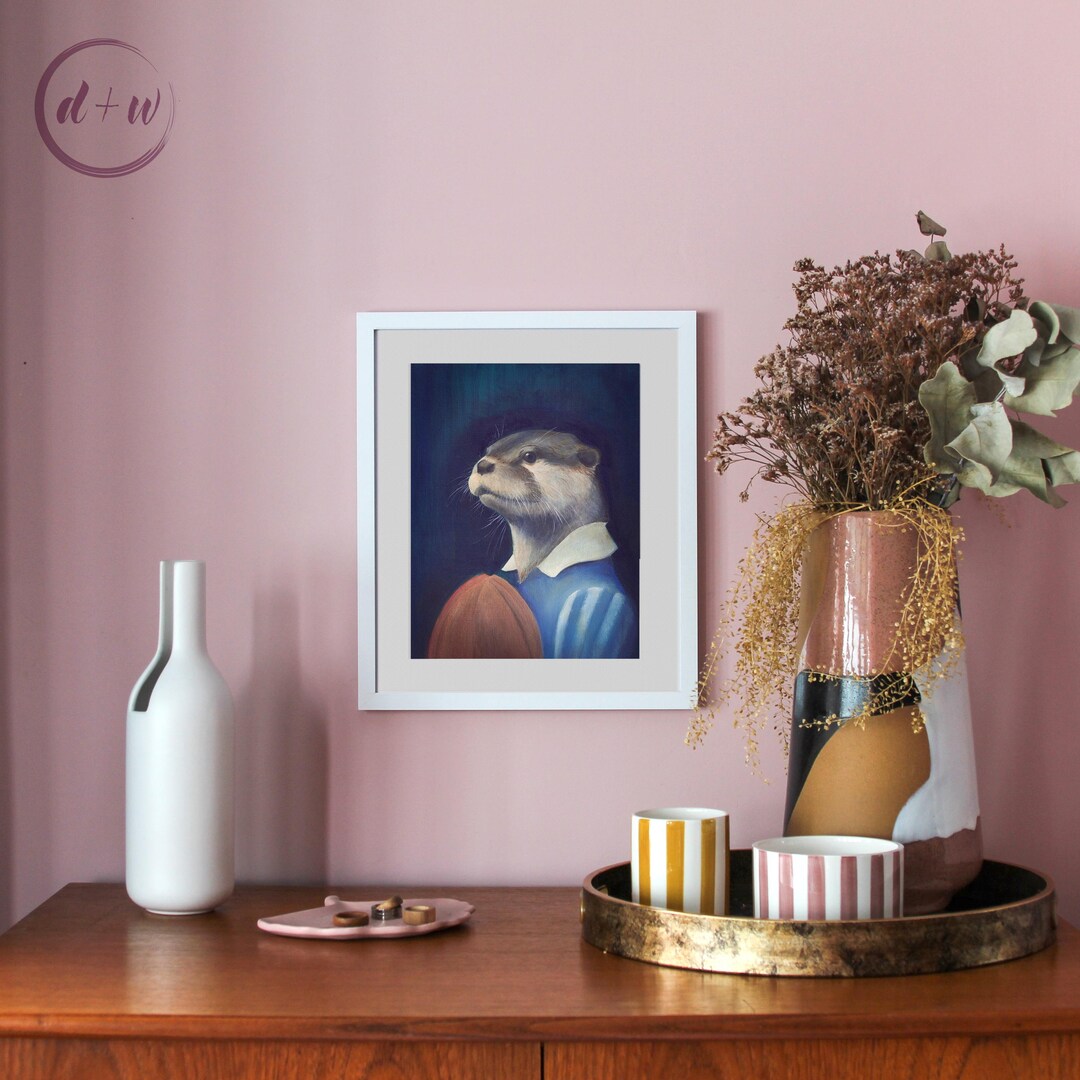 Lewis the Otter - Rugby Portrait | Fine Art Print | Narberth Rugby Club ...