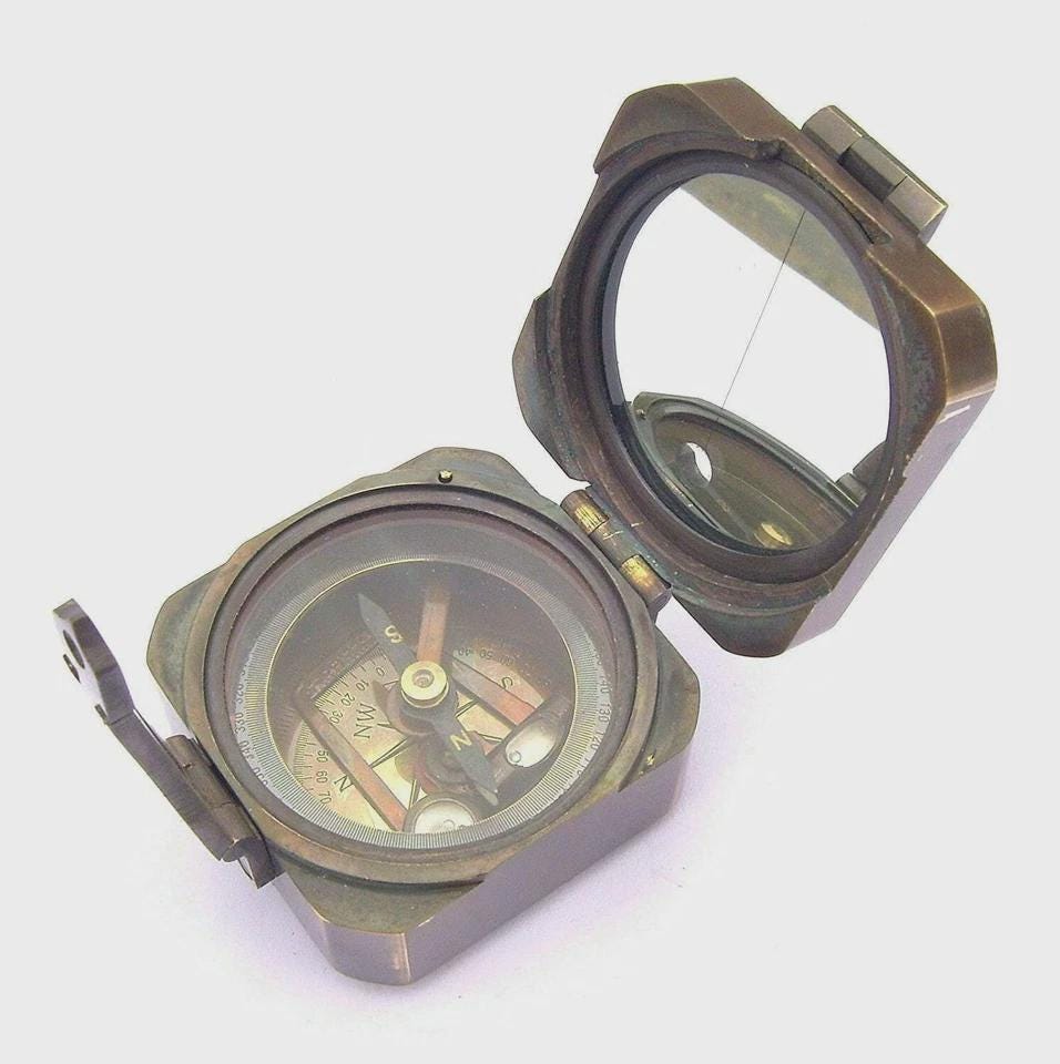 1917 Brunton Brass Compass: Vintage Nautical Navigation Tool - Etsy