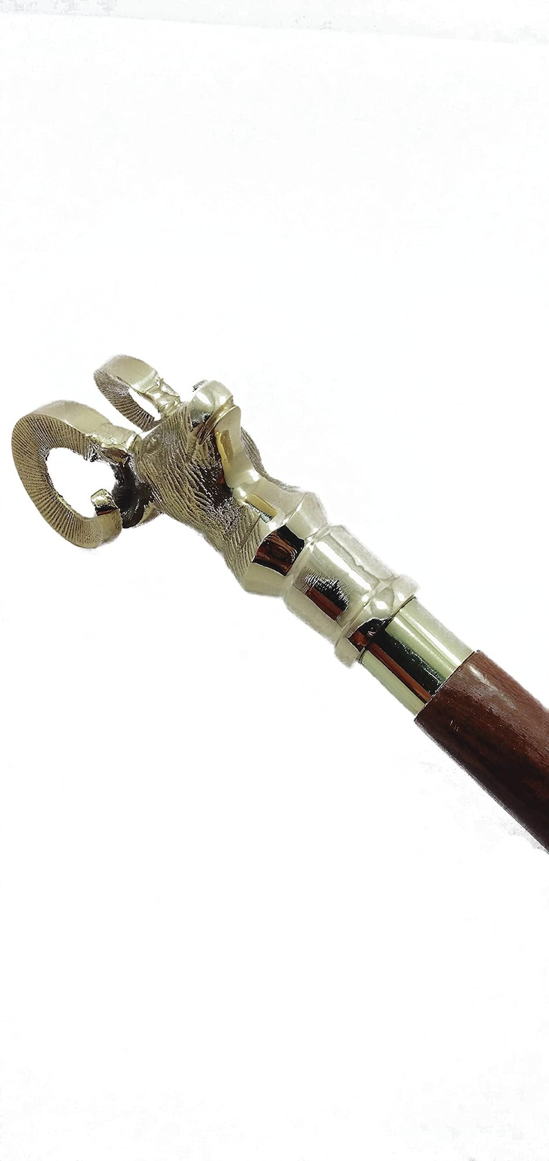 Victorian Rosewood Walking Cane Set: Brass Knob Handle, Detachable - Etsy