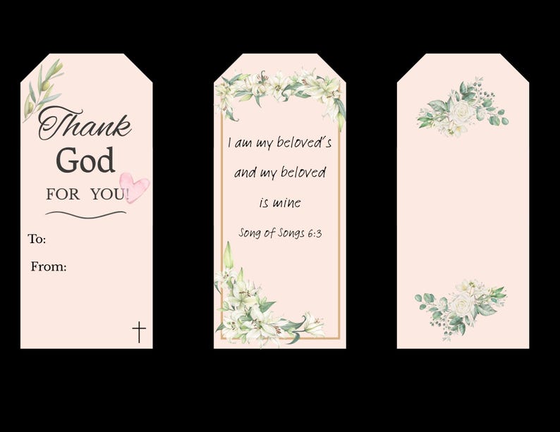 Printable Christian Gift Tags Bundle (12) - Etsy