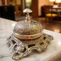 Handmade Brass Designer Desk Bell Nautical Hotel Counter Reception ...