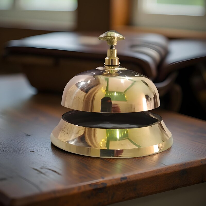 Vintage Gold Desk Bell - Etsy Canada