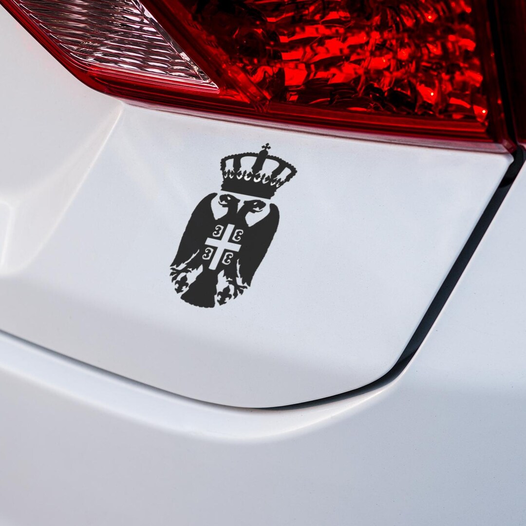 Serbia Eagle Car Sticker | Car Stickers for Rear Windows, Windshields ...