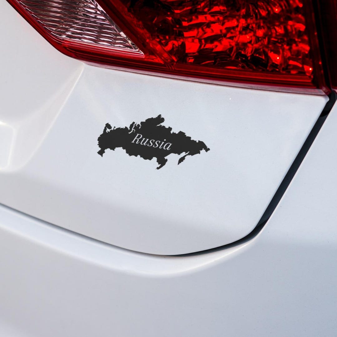 Russia Map Car Sticker | Car Stickers for Rear Windows, Windshields ...