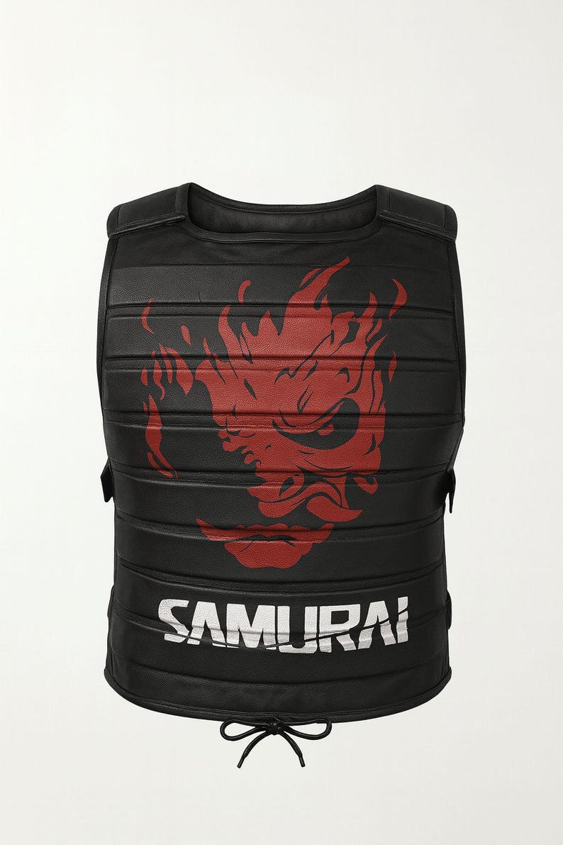 Cyberpunk Samurai Tactical Vest – Cow Leather Armored Vest - Halloween ...