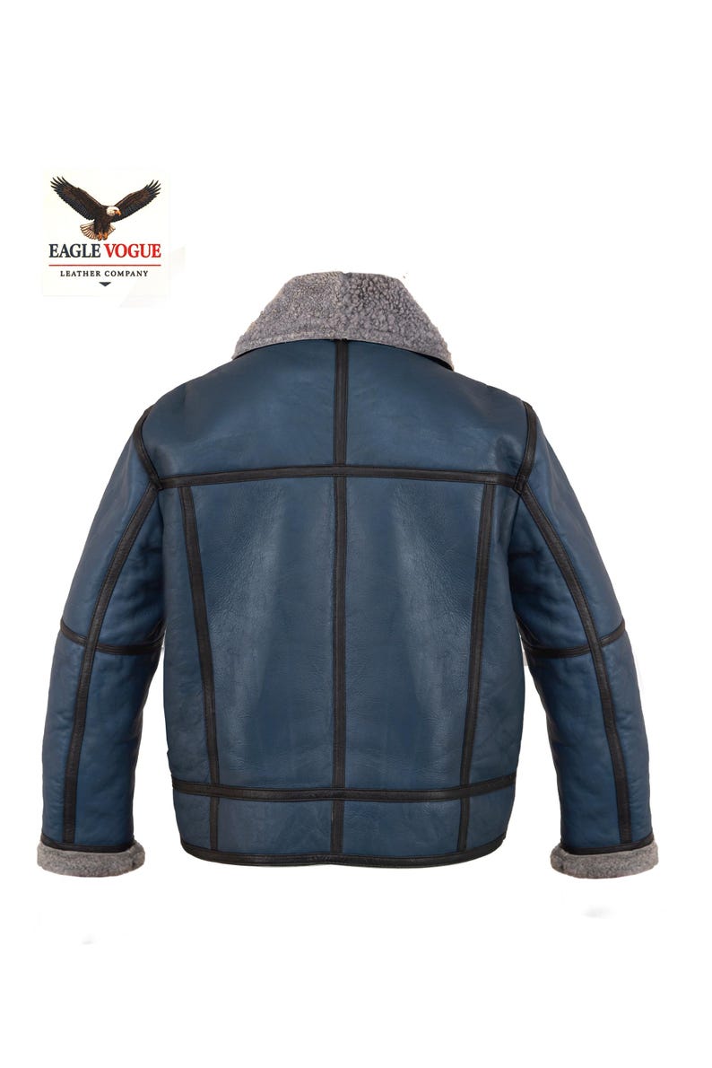 Classic Aviator Style: Sheepskin Leather B3 Bomber Jacket for Men - Etsy