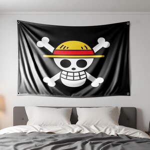 Straw Hat Pirate-inspired Flag – Anime Adventure Skull Banner | 3x5ft ...