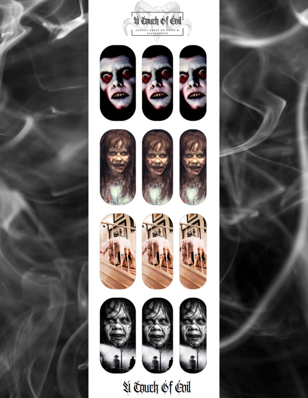 Exorcist Inspired Waterslide Nail Decals - Etsy