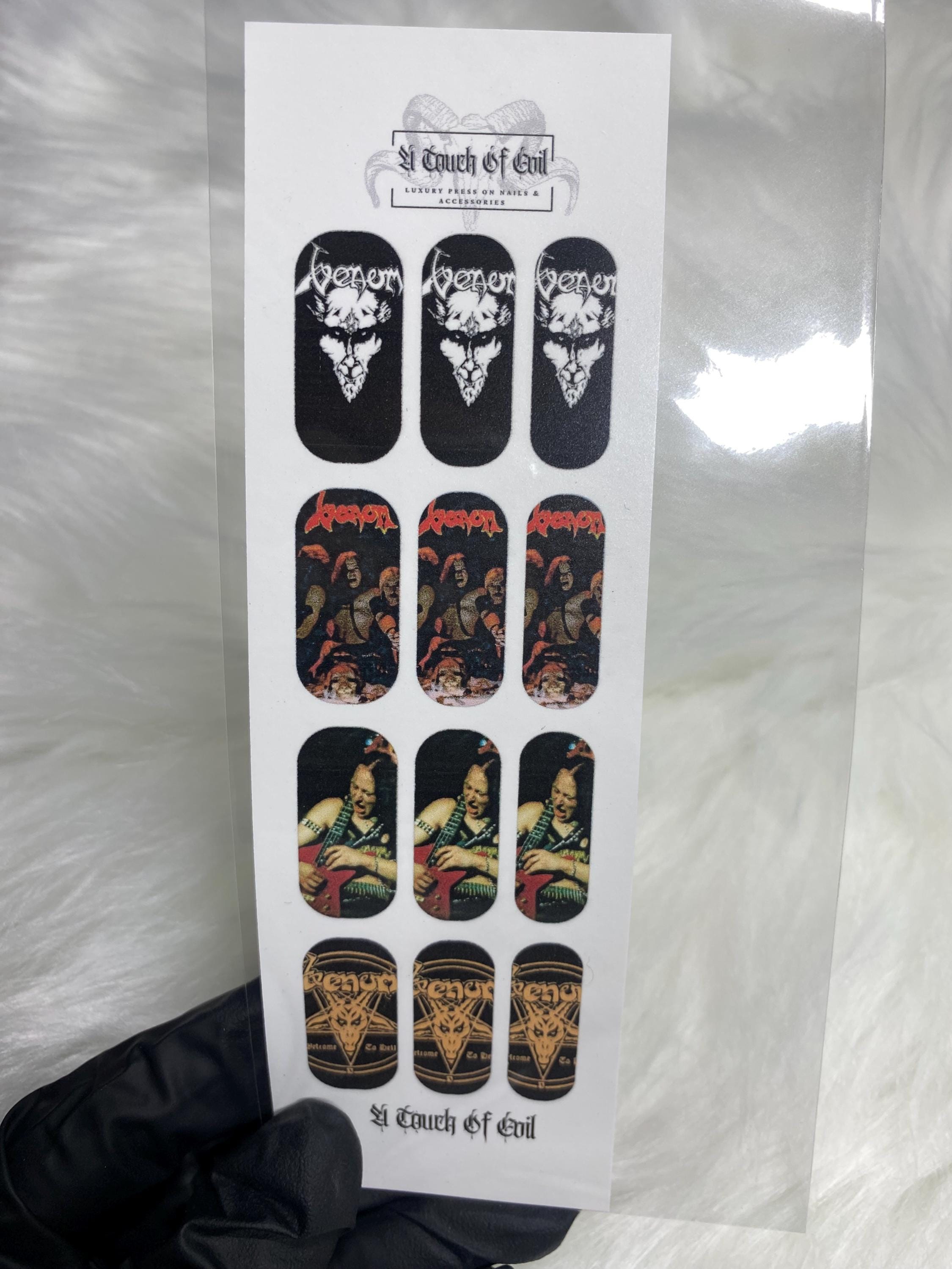 Venom Inspired Waterslide Nail Decals - Etsy
