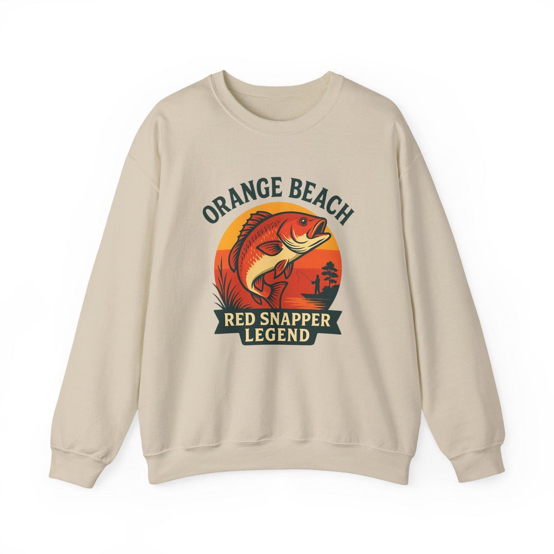 Orange Beach Red Snapper Legend Sweatshirt | Fishing Graphic, Coastal ...