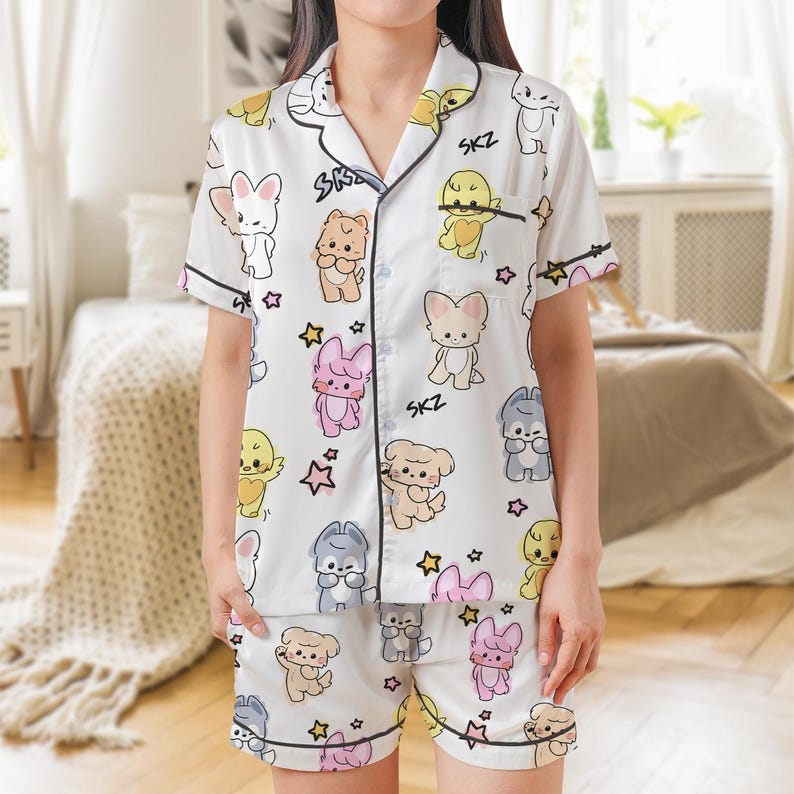 Kawaii Stray Kids Skzoo Pajama Set, Stray Kids Domin ATE World Tour ...