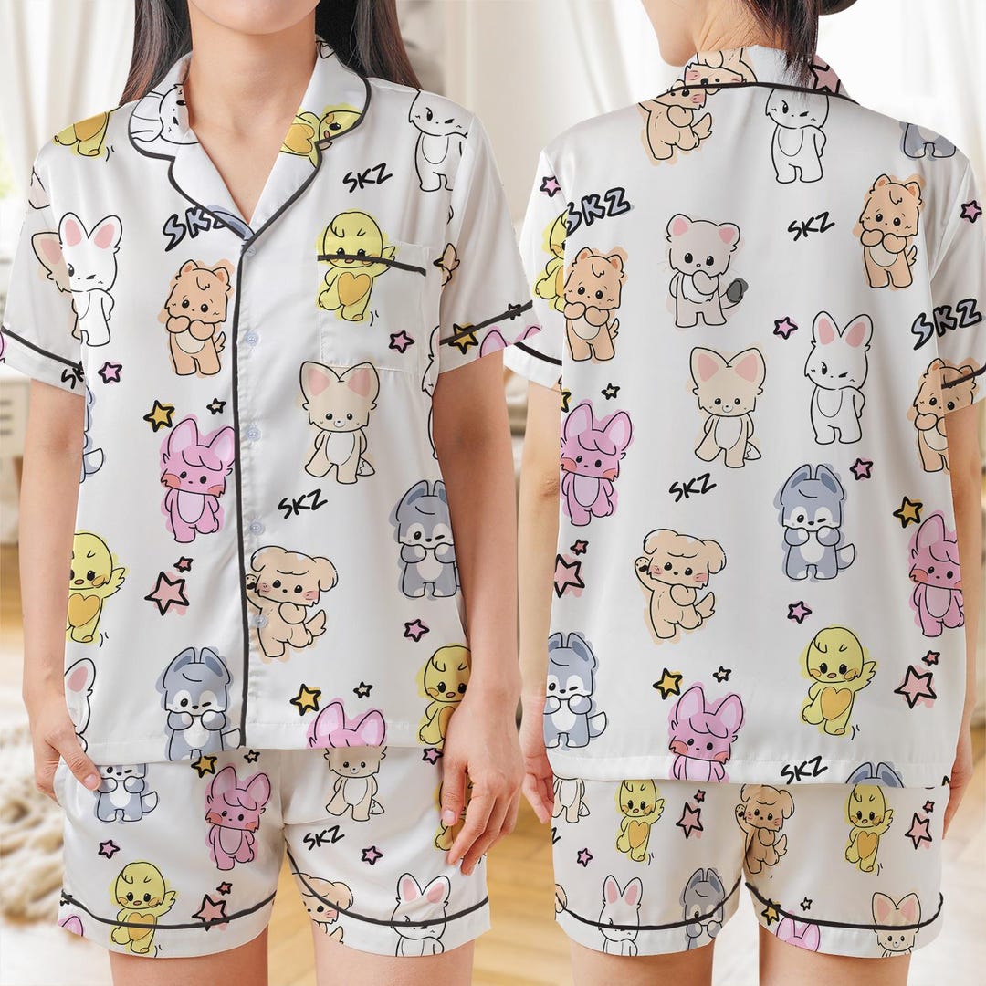 Kawaii Stray Kids Skzoo Pajama Set, Stray Kids Domin ATE World Tour ...