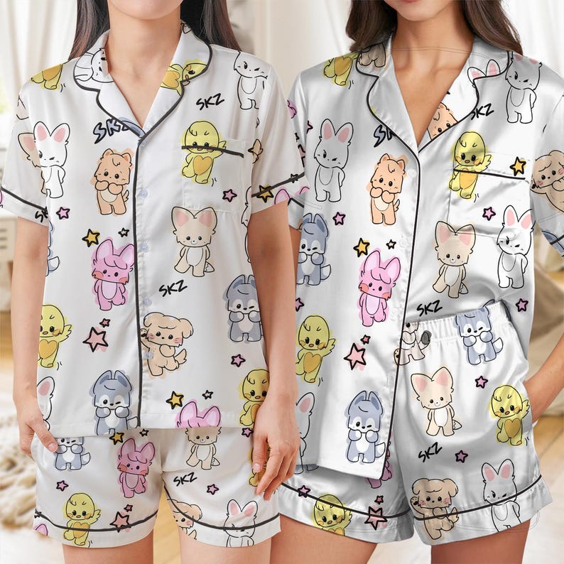 Kawaii Stray Kids Skzoo Pajama Set, Stray Kids Domin ATE World Tour ...