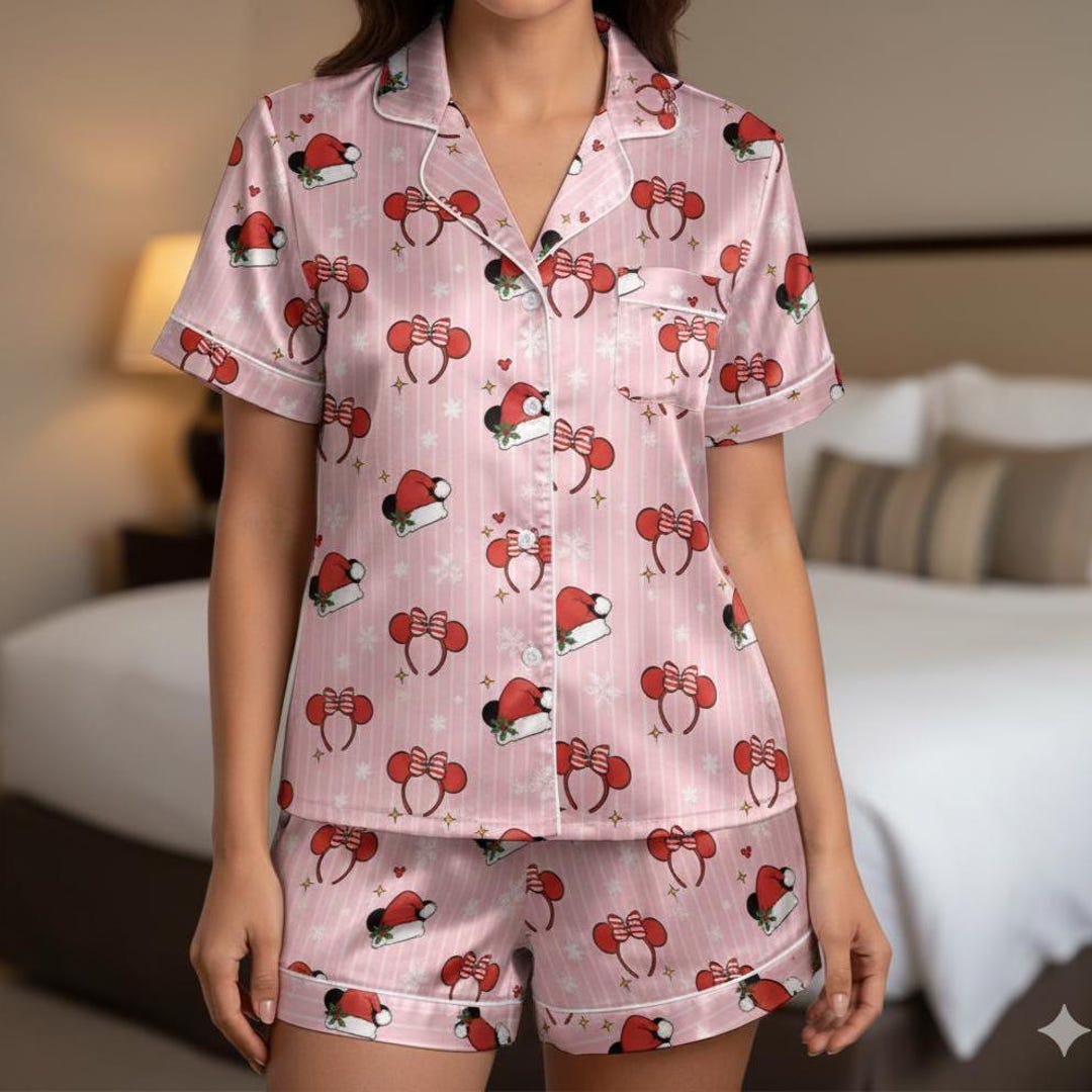 Magical Mouse Christmas Pajama Set, Very Merry Christmas Sleepwear ...