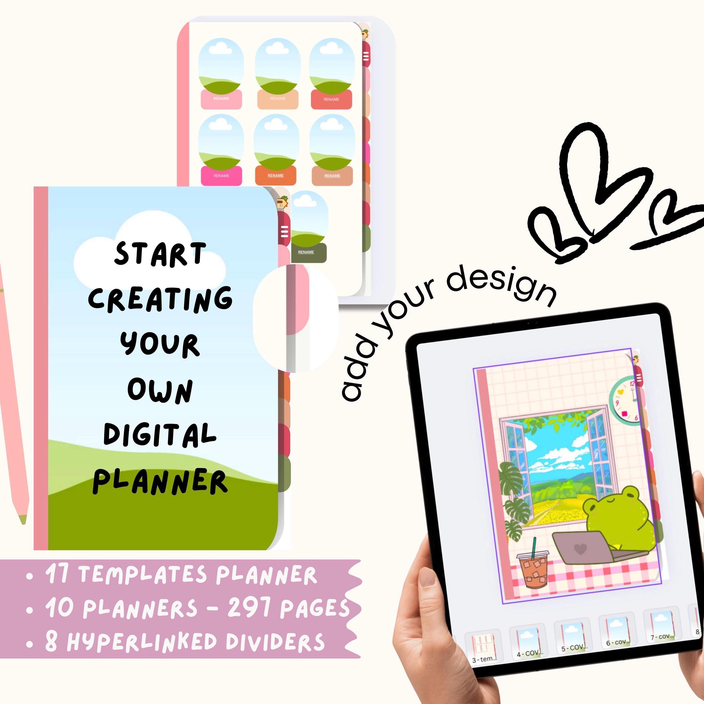 Editable Digital Planner Canva Template: Hyperlinked Printable Planners ...