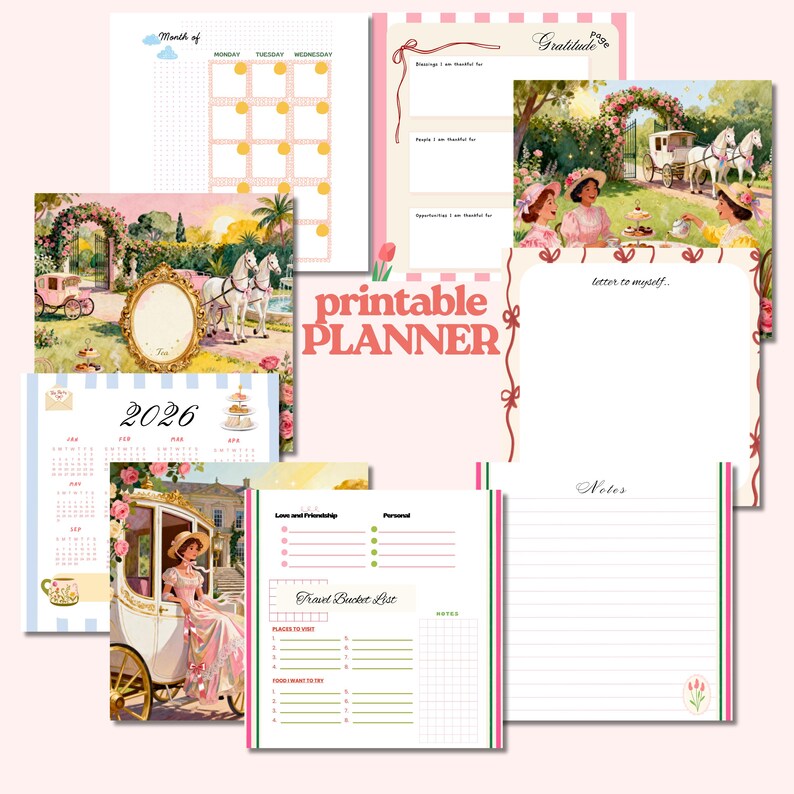 Planner: Daily, Weekly, Monthly Calendar Cute Matcha & Whimsical ...