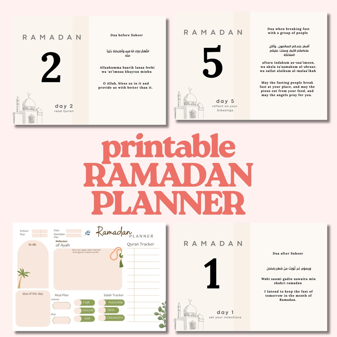 Printable Ramadan Planner | 31-day Ramadan Journal | Canva Template ...