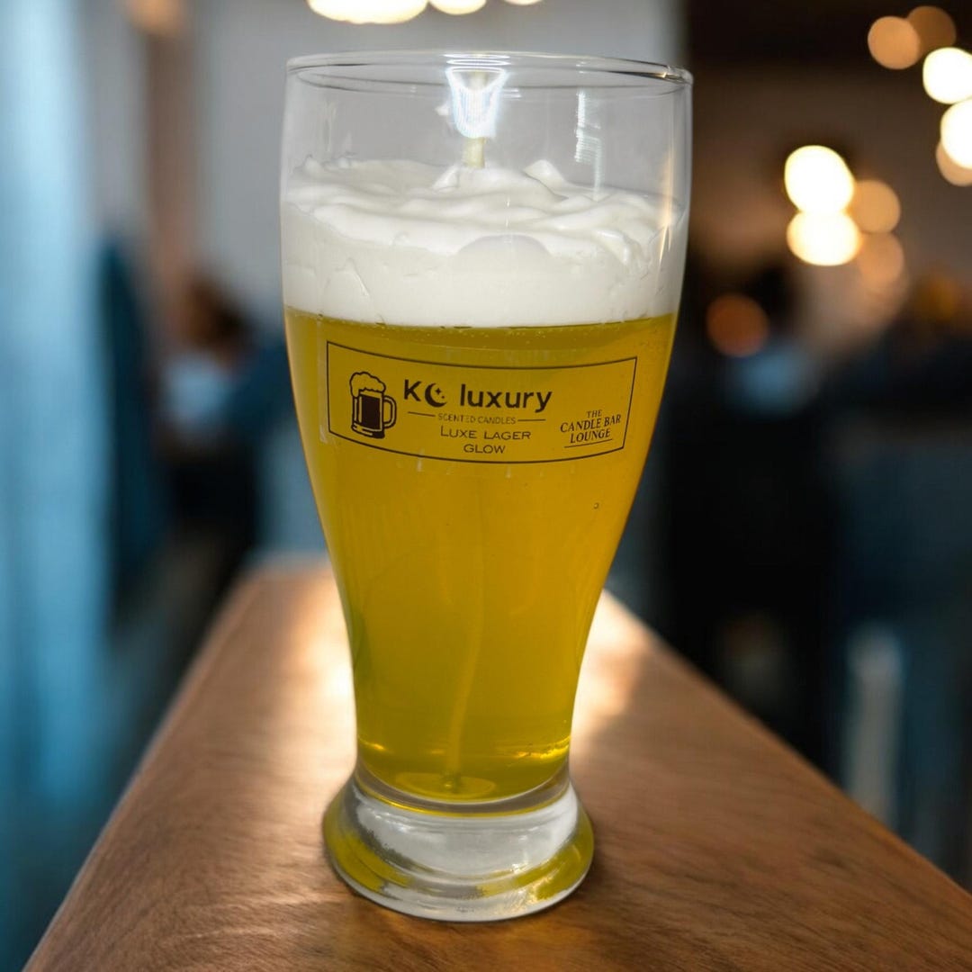 Luxe Lager Candle: Handcrafted Soy Wax Beer Candle - Etsy