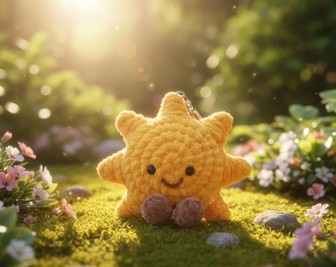 Amuseables Sun Keychain Crochet PATTERN, Sun Bag Charm Crochet Pattern ...