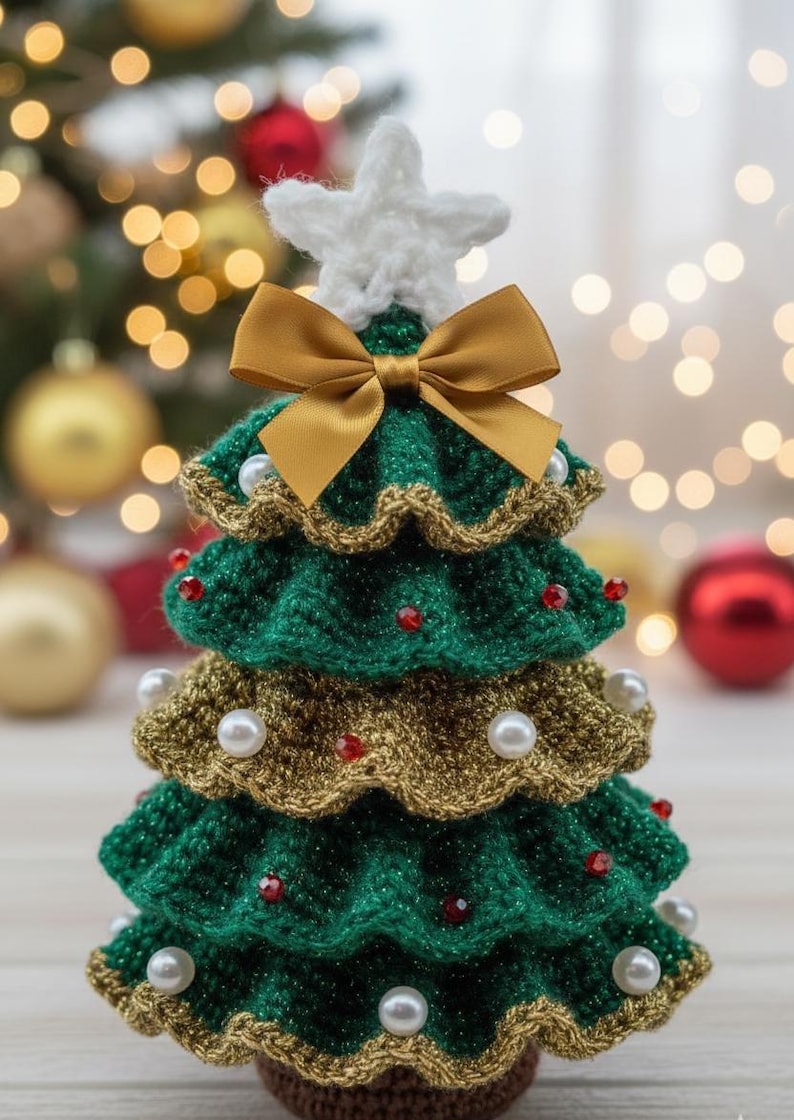 Christmas Tree Crochet Pattern PDF- Amigurumi Xmas Decoration - Mini ...
