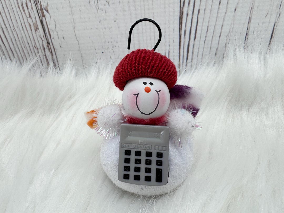 Accountant Ornament, Calculator Ornament, Math Teacher Gift, Works With ...