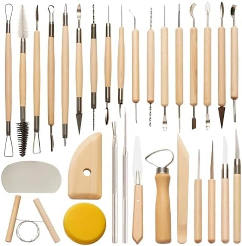 30pcs Clay Sculpting Tool Kit – Pottery Polymer Clay Modeling Set for ...