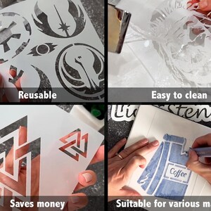 Viking Mjolnir Stencil - Reusable Plastic Template for Norse Mythology ...
