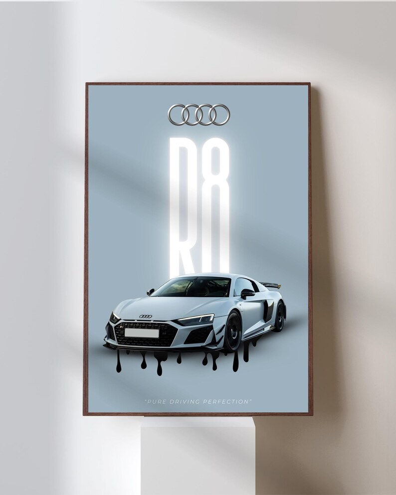 Audi R8 Poster – Printable Digital Supercar Wall Art - Etsy