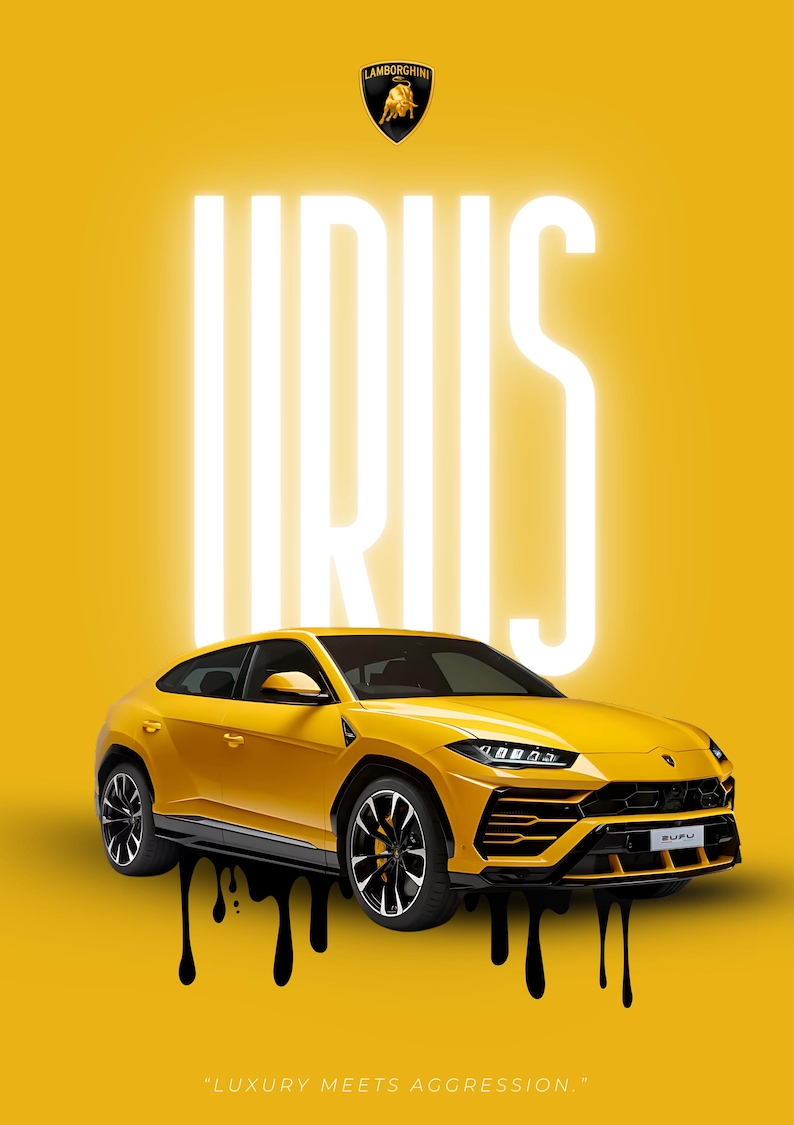 Lamborghini Urus Poster – Printable Super SUV Wall Art (digital ...