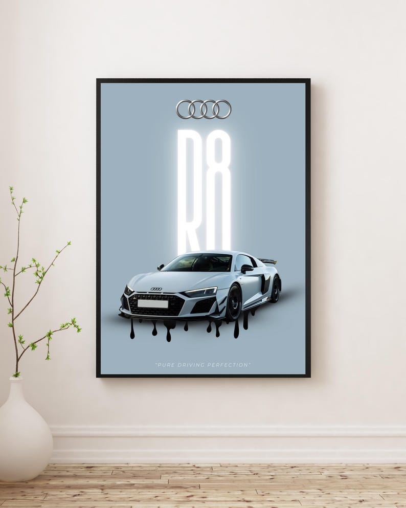 Audi R8 Poster – Printable Digital Supercar Wall Art - Etsy