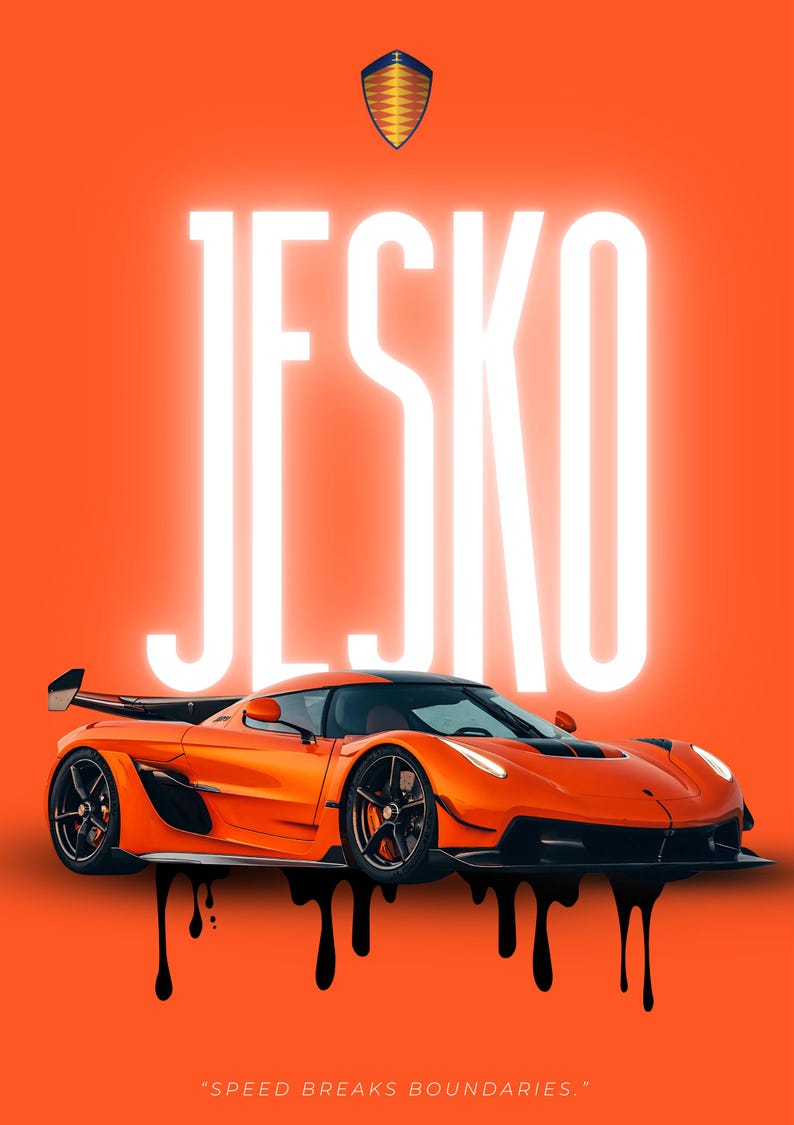 Koenigsegg Jesko Poster – Printable Hypercar Wall Art (digital Download ...