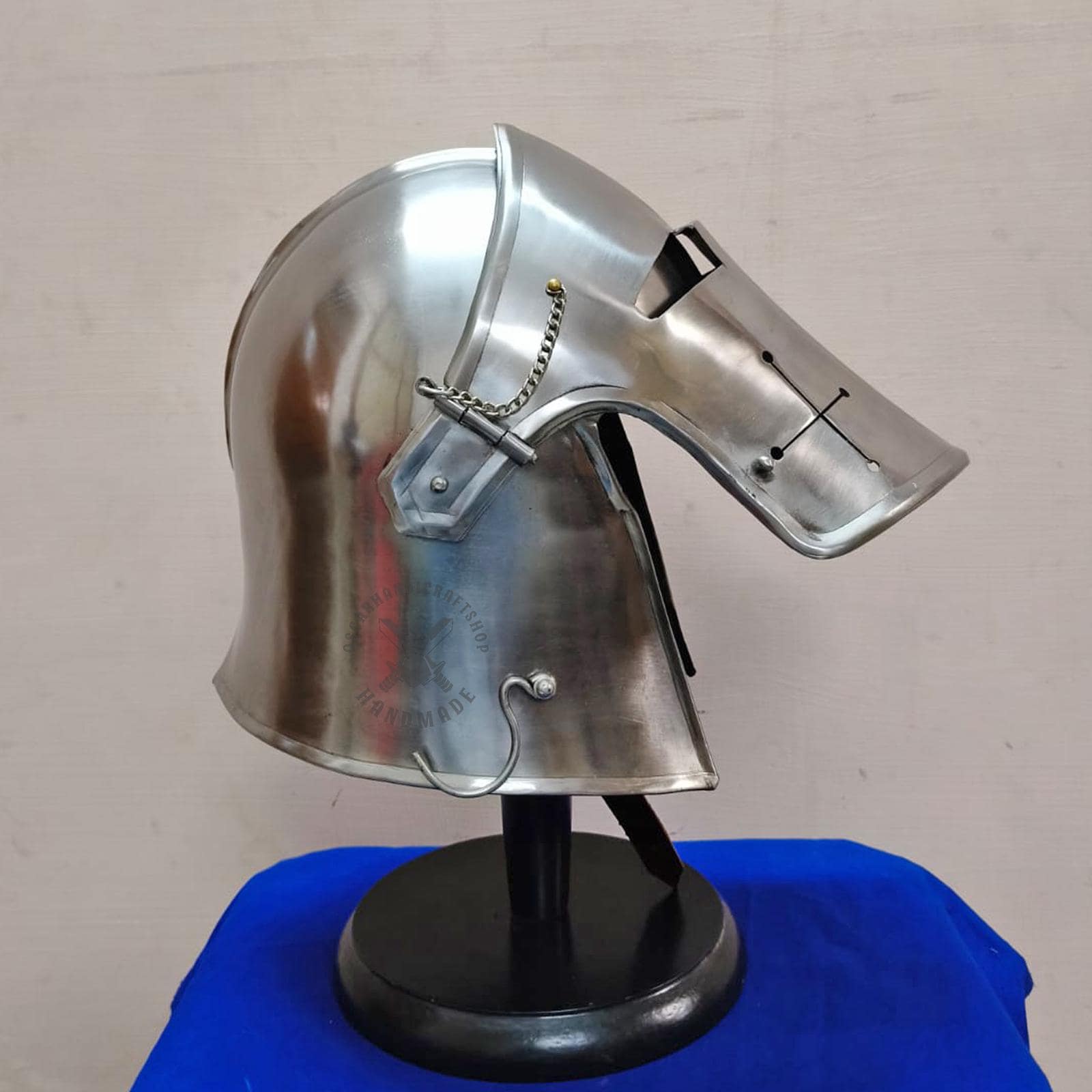 Medieval Knight Barbuta Helmet - 18 Gauge Steel Renfaire Armor Costume ...