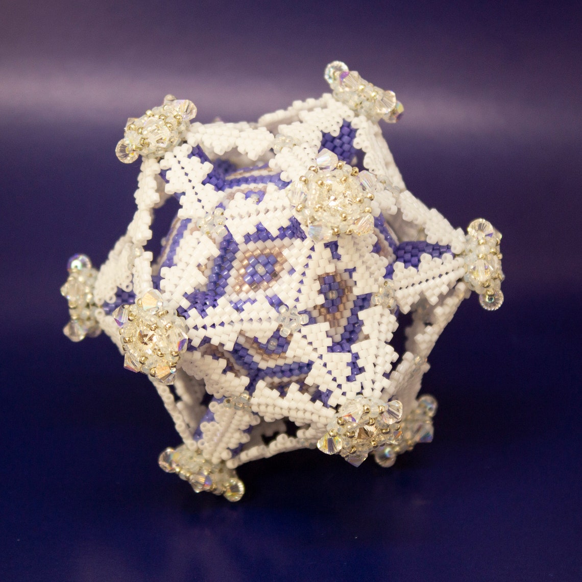 Beading Pattern Tutorial Ornament Frosted Deltahedron - Etsy