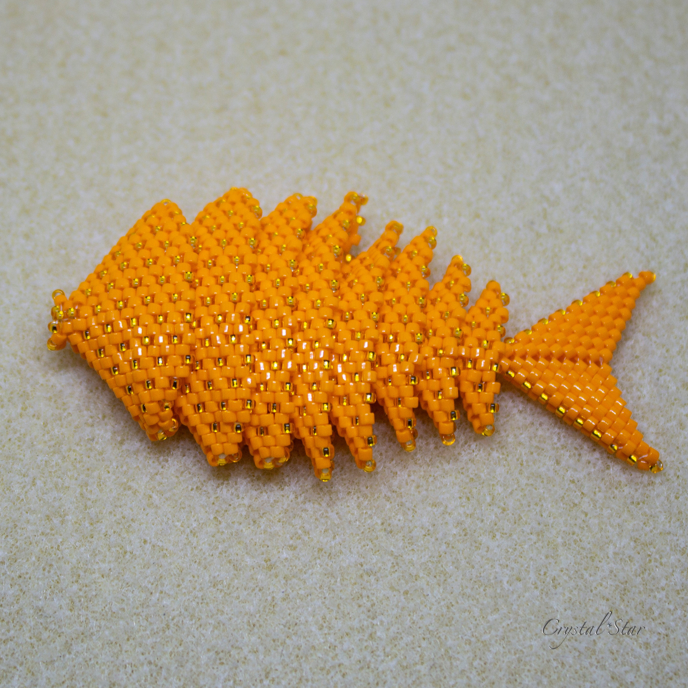 Beading Pattern - the Goldfish - Articulated - Peyote - Etsy