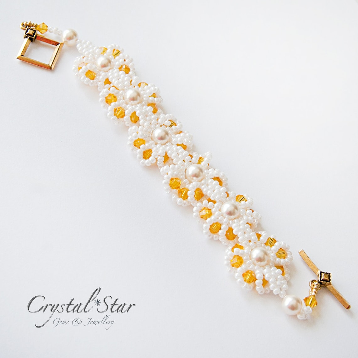 PDF Beading Tutorial Pattern Daisy Chain Bracelet - Etsy