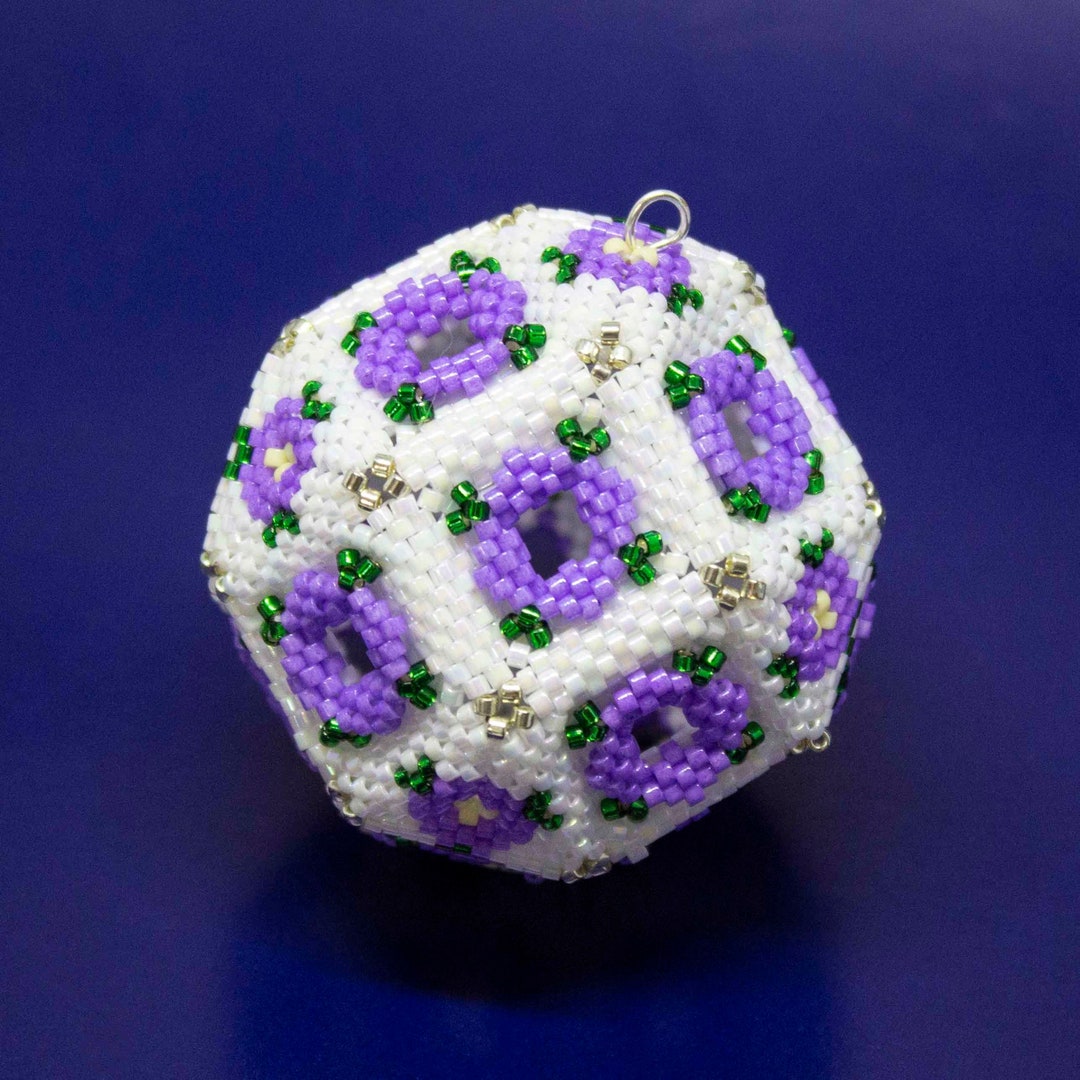 Beading Pattern - Flower Bauble - Christmas - 3D Geometric Shape ...