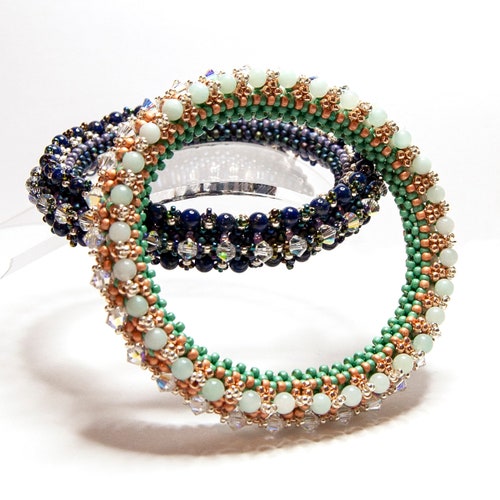 Bugle Square Bracelet Beading Tutorial PDF - Etsy