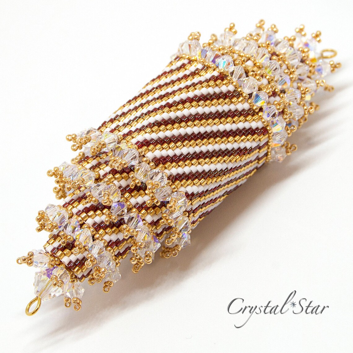 Beading Pattern - Tutorial - Christmas Ornament - Cryptex - Peyote ...