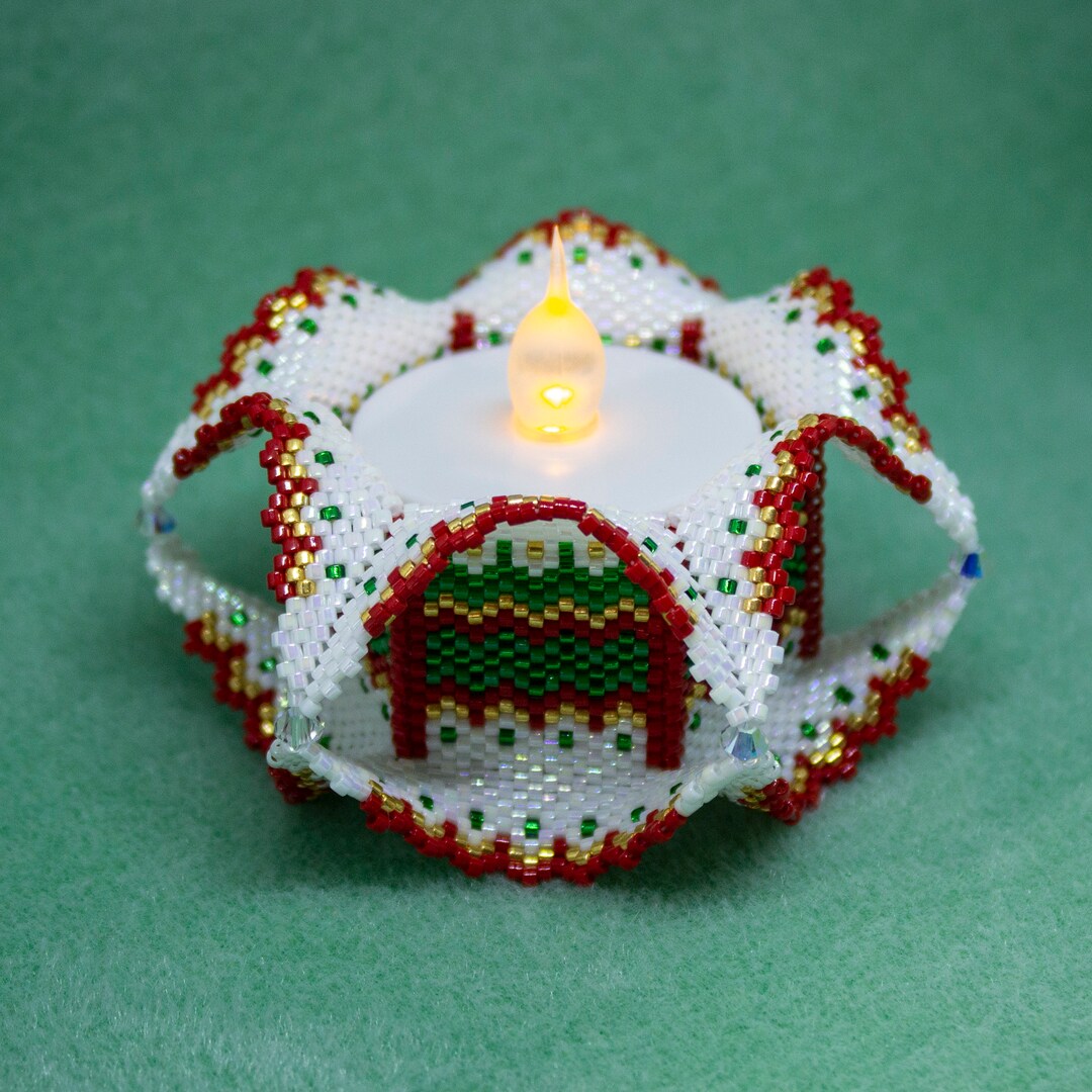 Beading Pattern Winged Tea Light Holder Christmas Cracker - Etsy