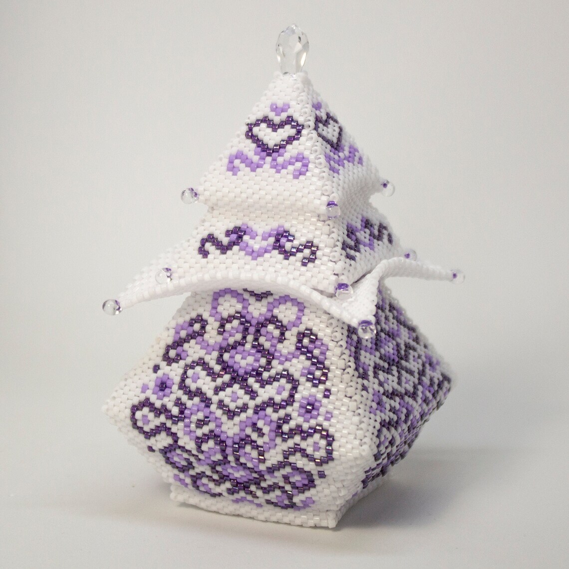 Beading Pattern - Tutorial - Ornament - the Ribbon Trinket Box - PDF ...