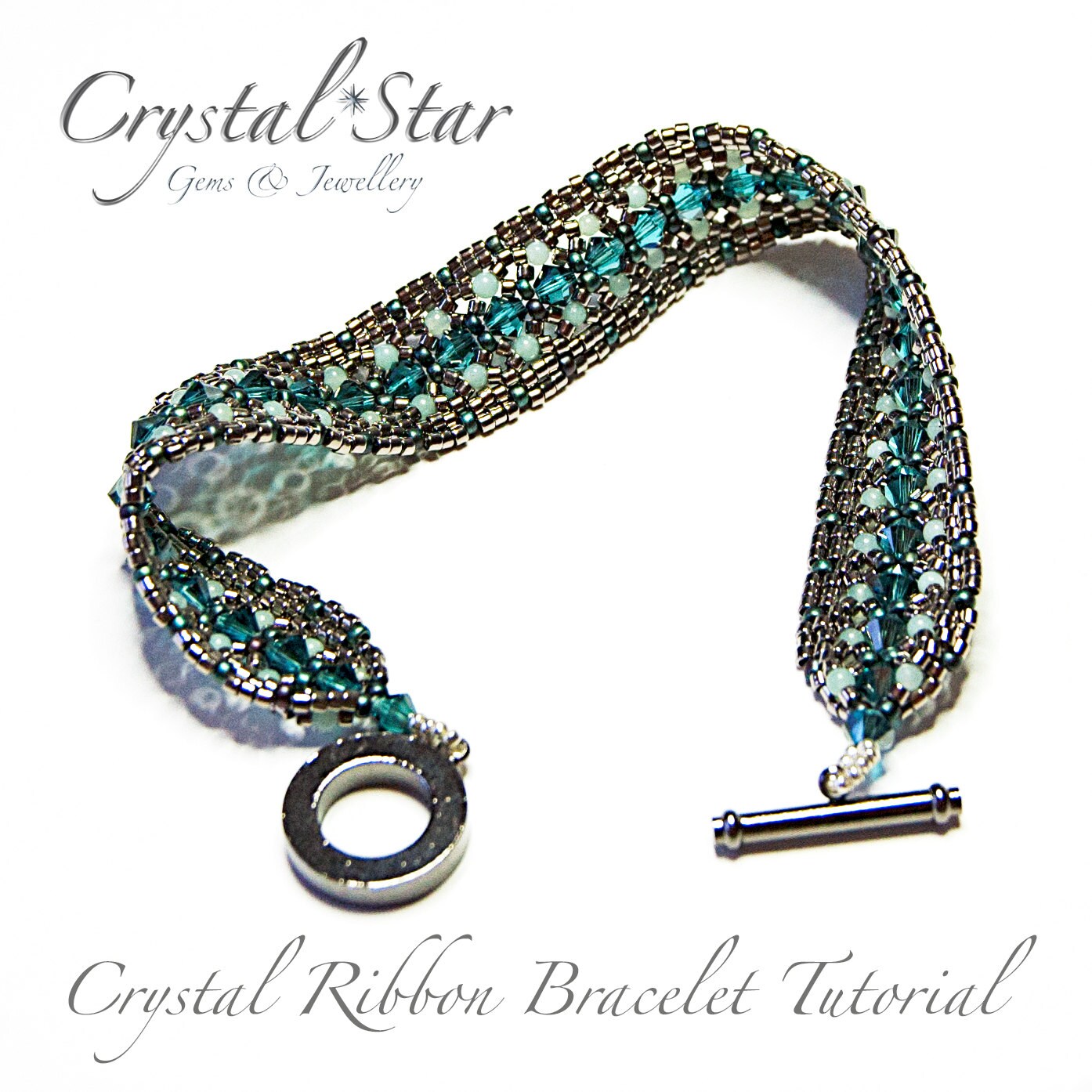 PDF beading tutorial pattern Crystal Ribbon Bracelet | Etsy